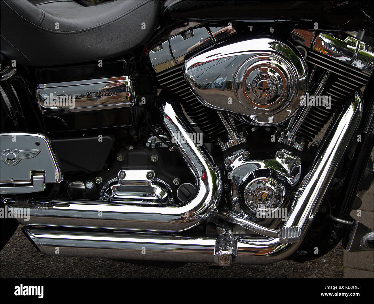 Harley Davidson Super Sportster Engine View Stock Photo - Alamy