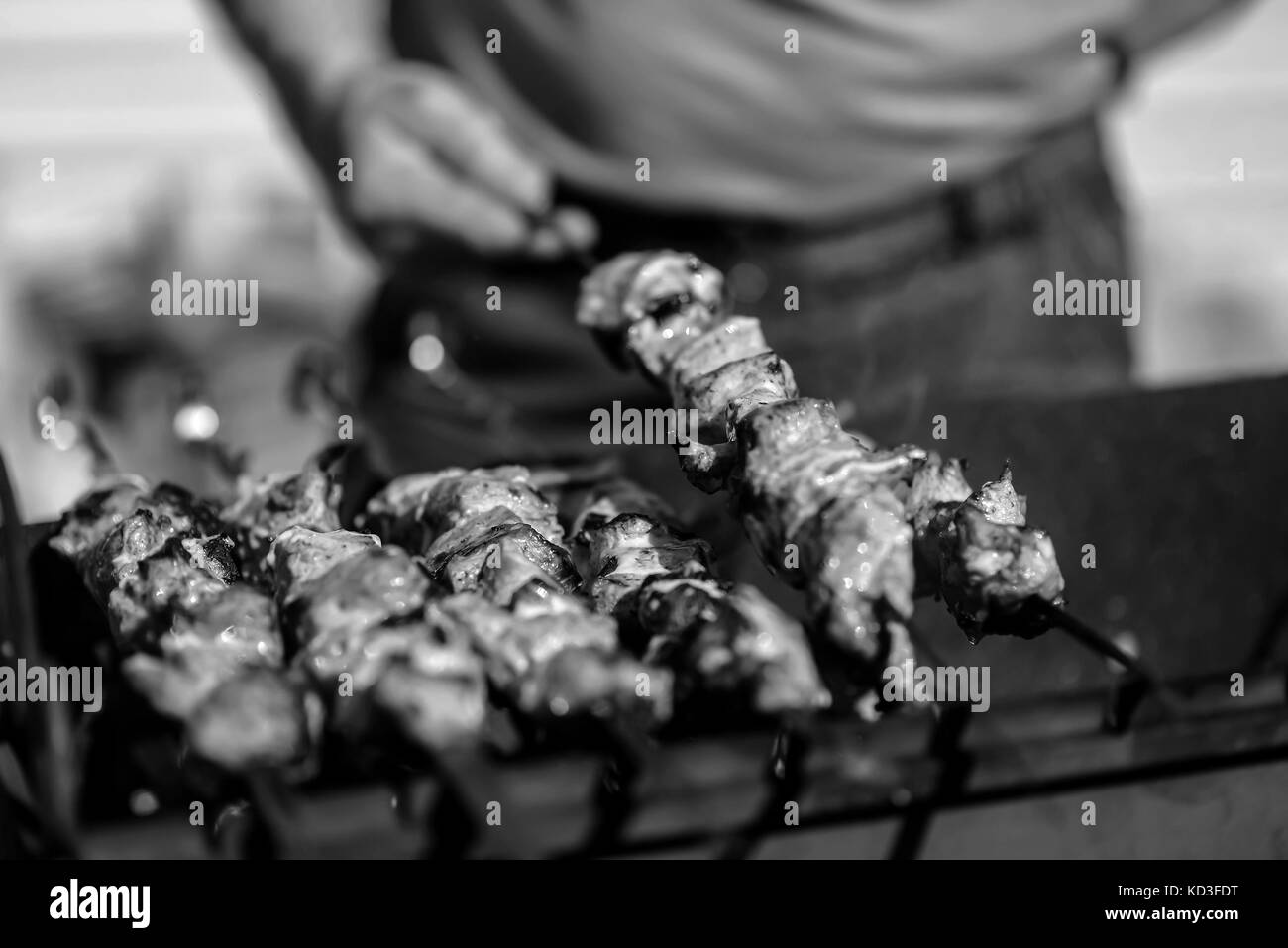 Fry lamb Black and White Stock Photos & Images - Alamy