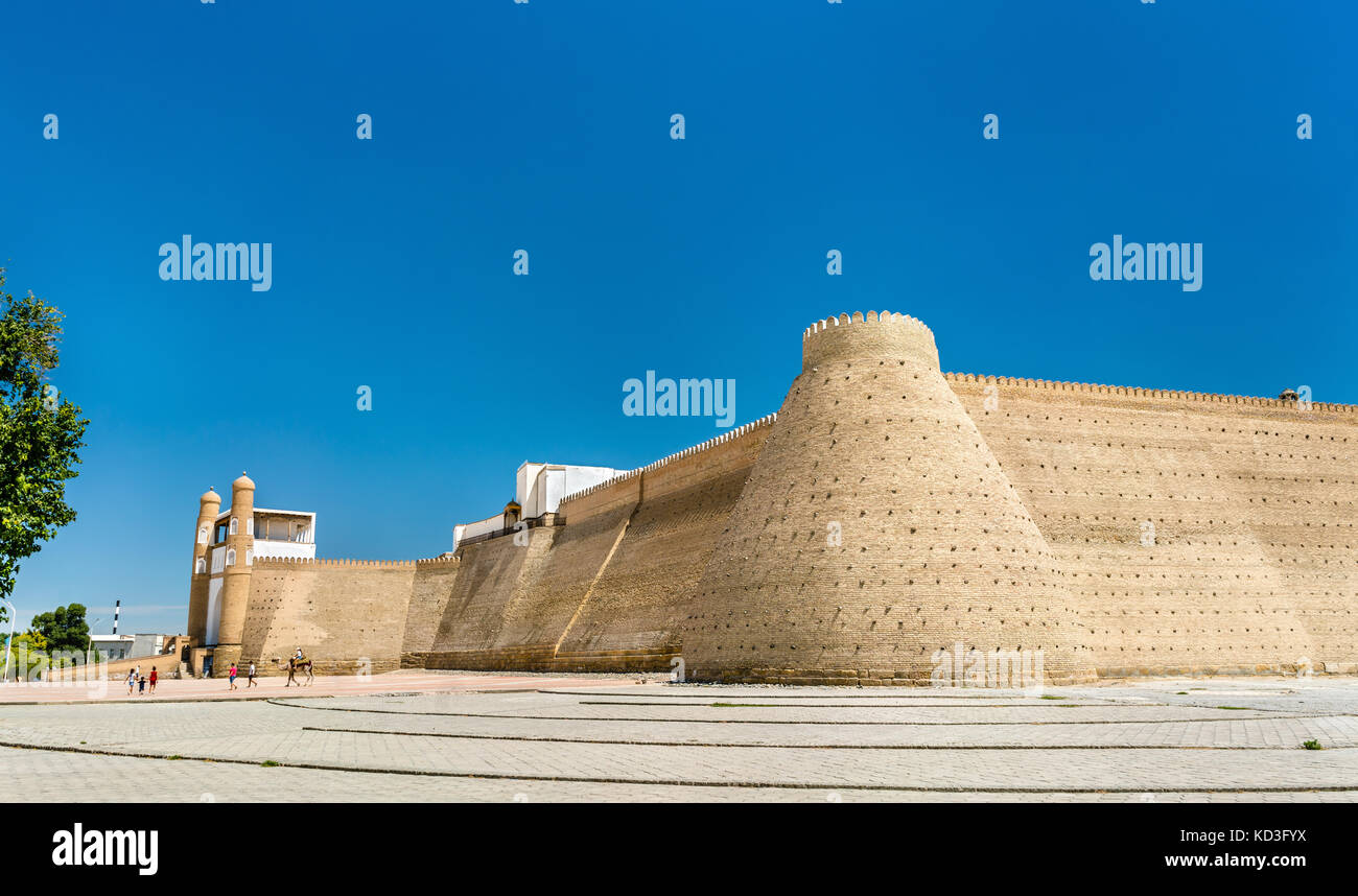 View of the Ark fortress in Bukhara, Uzbekistan Stock Photo - Alamy
