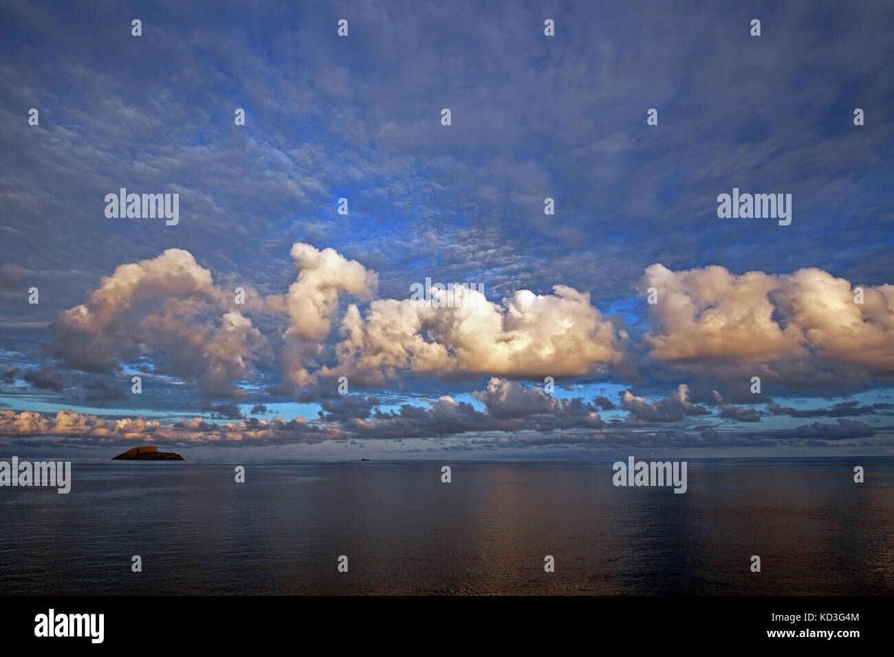 Clouds, cloud formation over the sea at Angra do Heroismo, island of ...