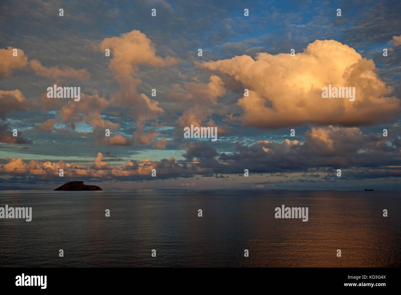 Clouds, cloud formation over the sea at Angra do Heroismo, evening ...
