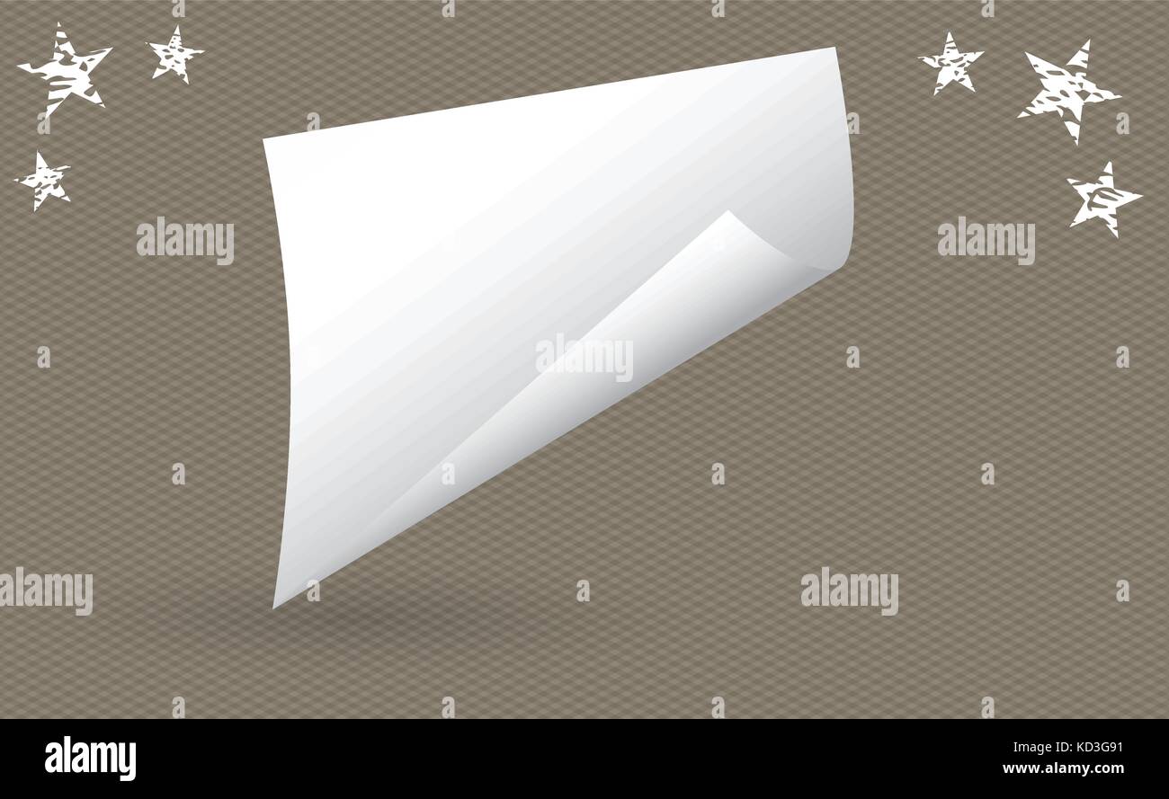 Blank paper sheet falling down Stock Vector Images - Alamy