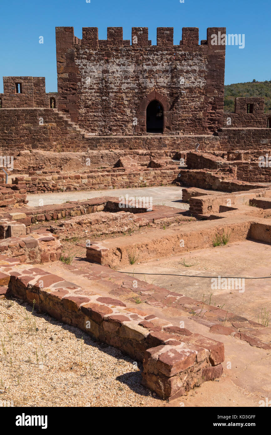 Inside the historic Castle of Silves, located in the historic and ...