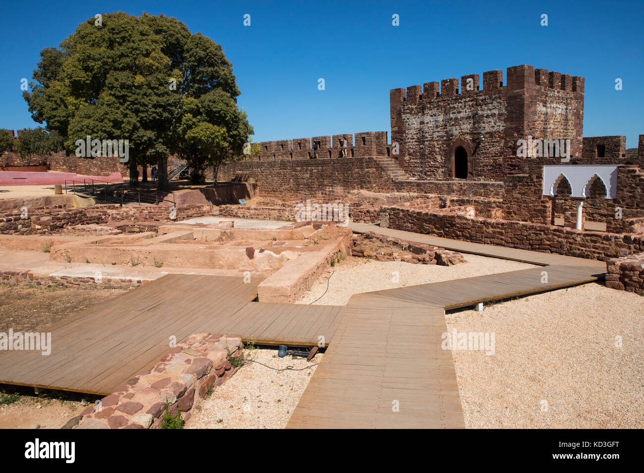 A view inside the Castle of Silves, located in the historic and ...