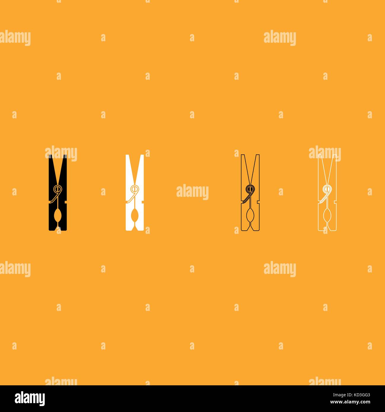 Laundry clamp Stock Vector Images - Alamy