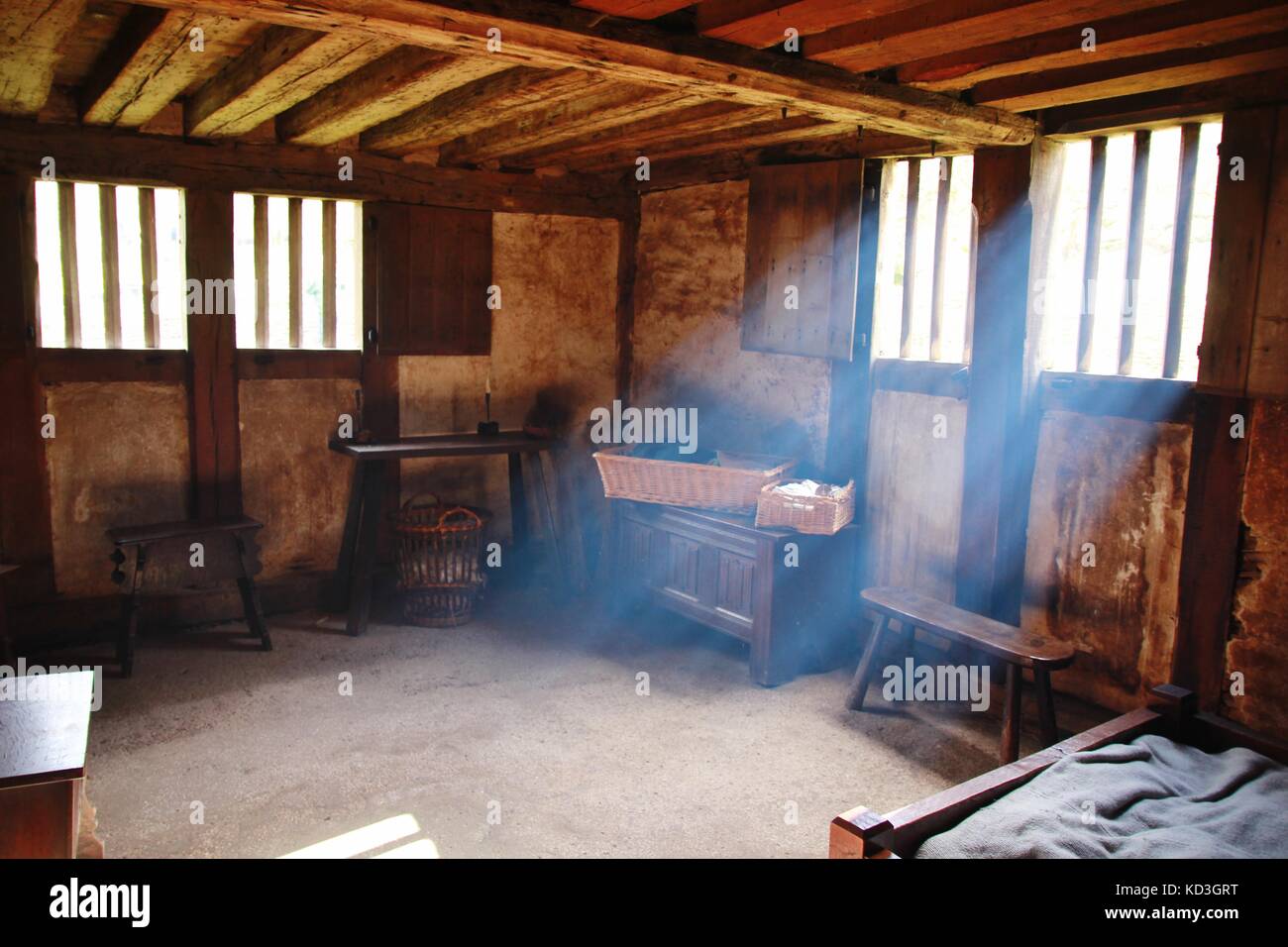 Sunlight through the window of the Bayleaf Farmstead, Weald and ...