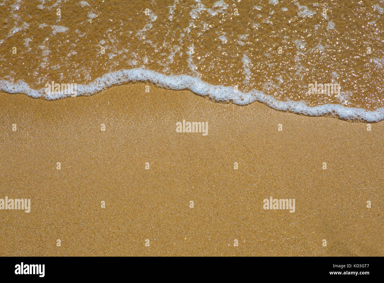 Close-up of seawater washing up on the beach Stock Photo - Alamy