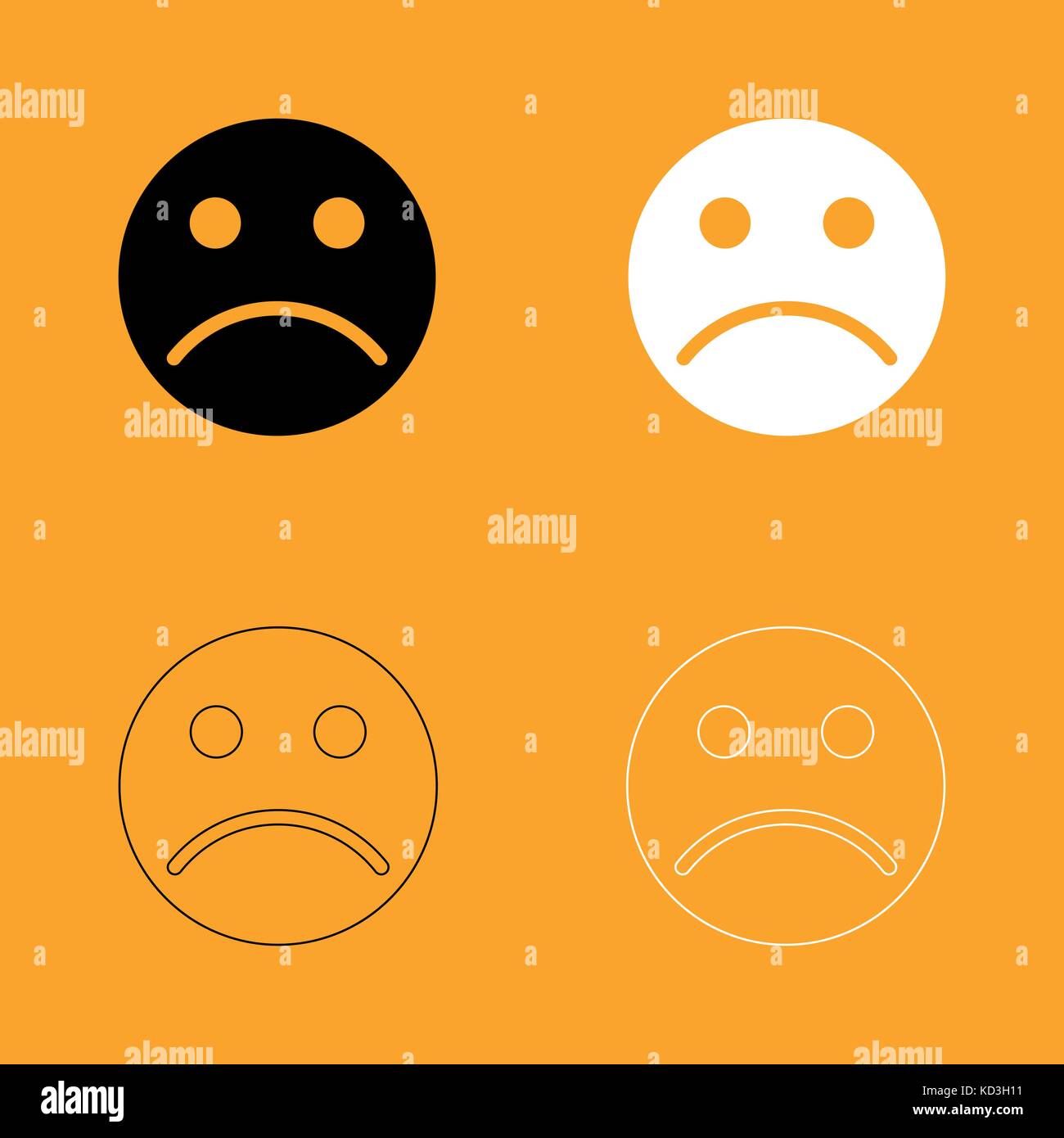 Unhappy symbol Stock Vector Images - Alamy
