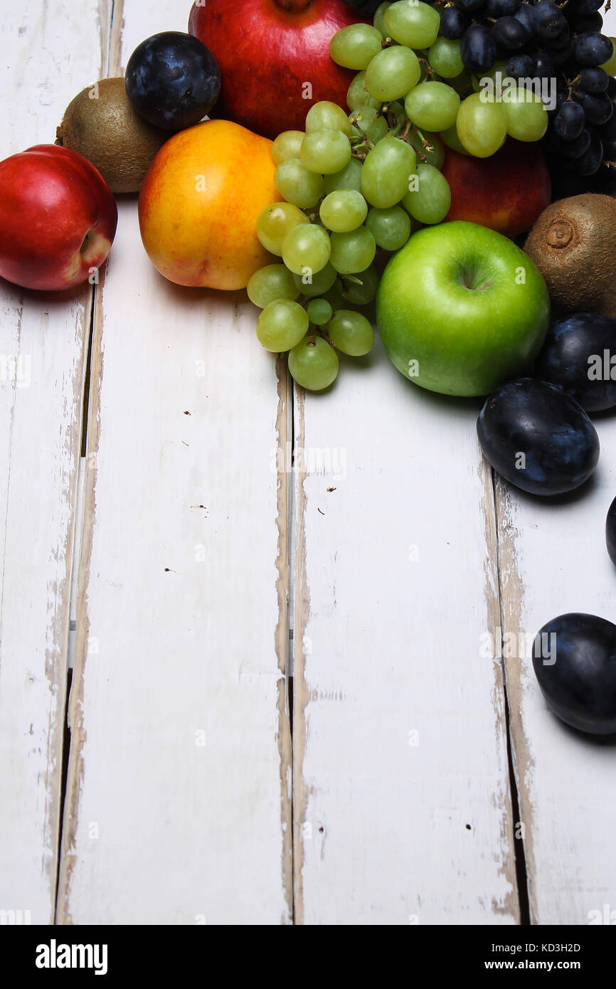 A handful of fruit on the table Stock Photo - Alamy