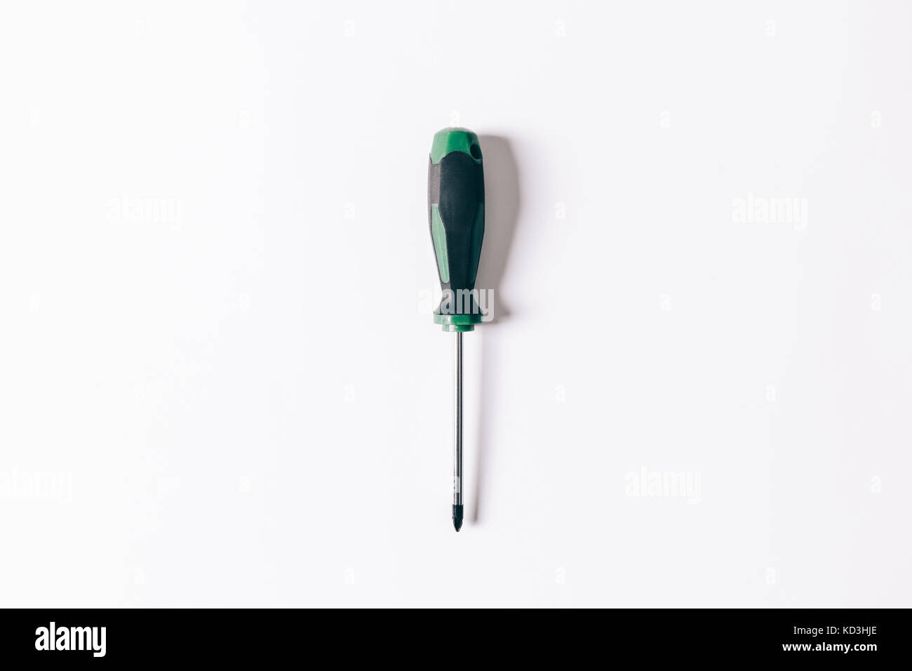 Screwdriver on white background top view Stock Photo - Alamy