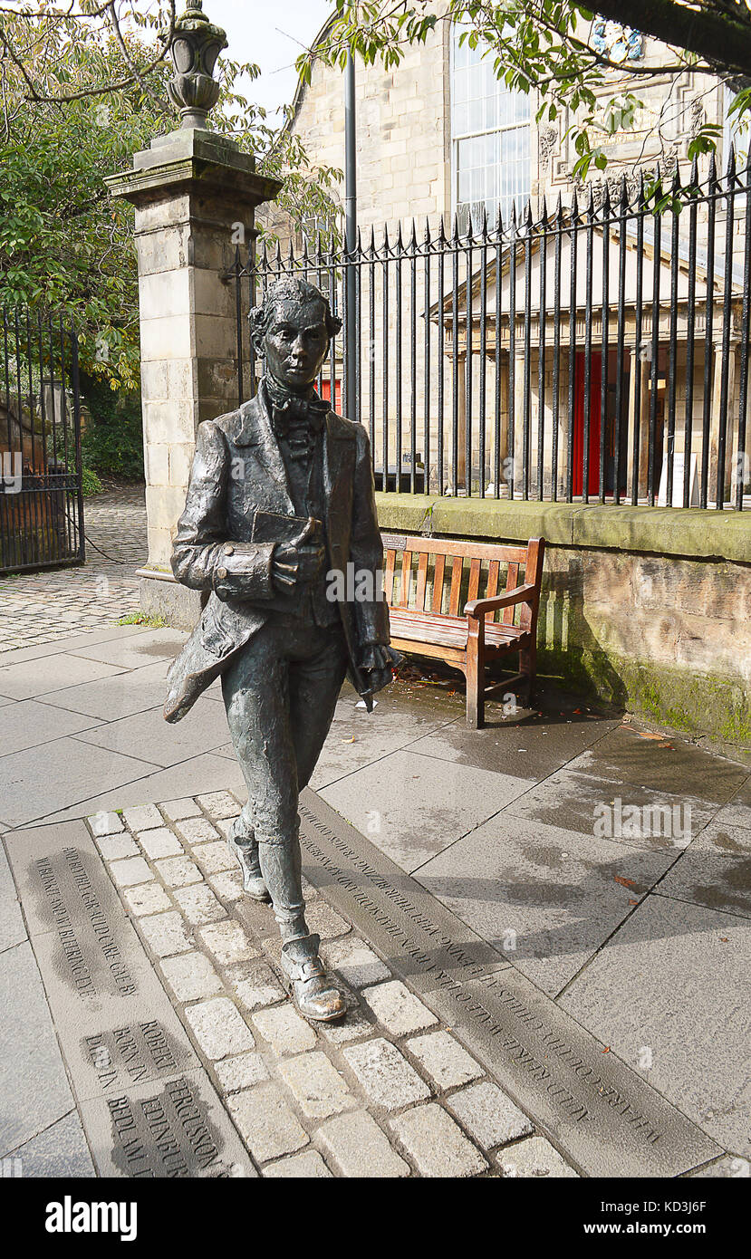 EDINBURGH, SCOTLAND - 29 SEPTEMBER 2017: A statue by David Annand of ...