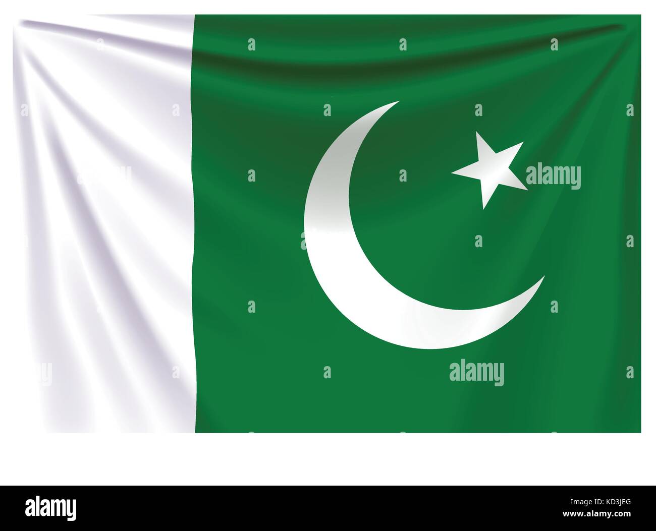 Pakistan fabric flag Stock Vector Images - Alamy