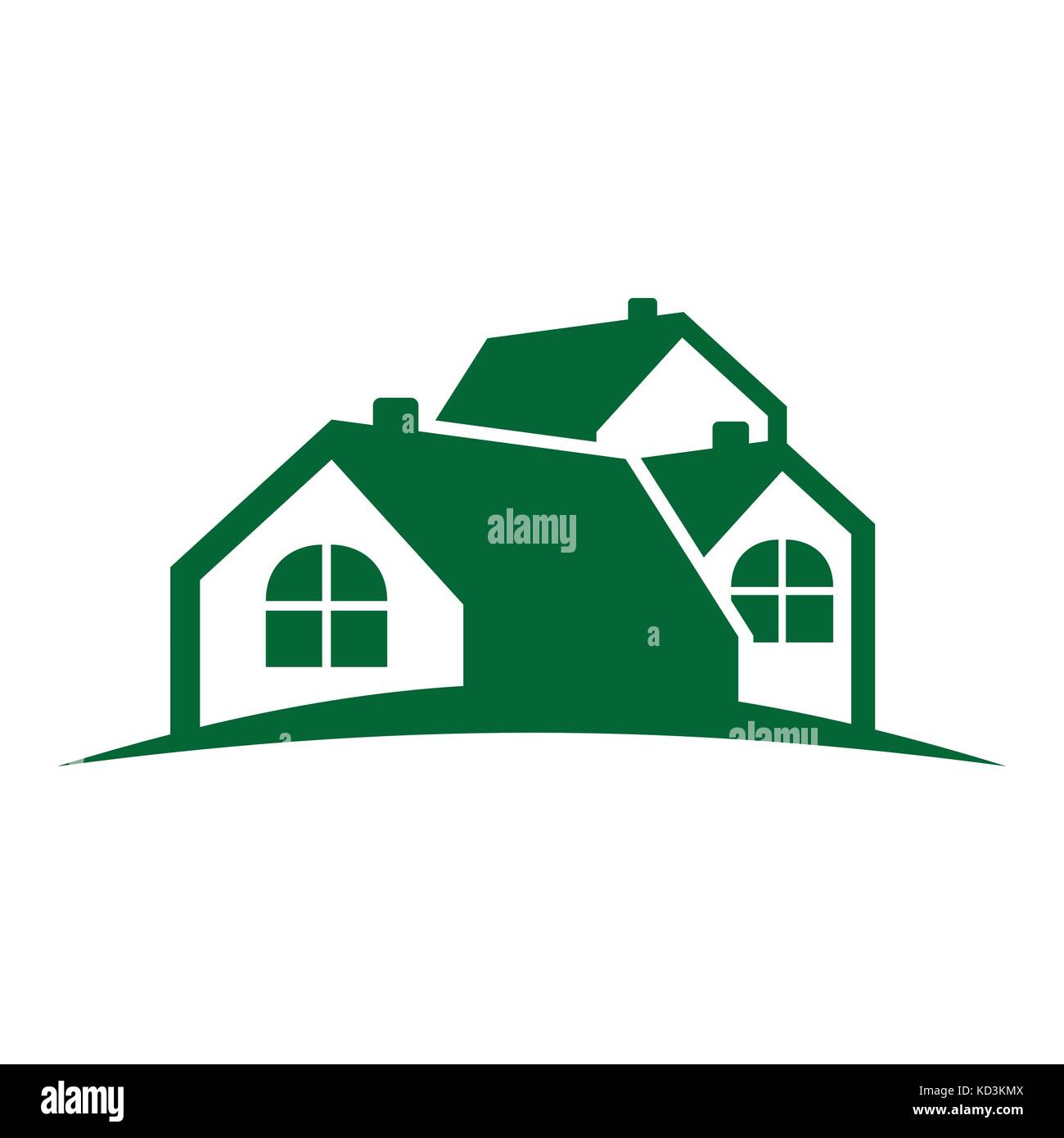 Property Symbol Fresh Green Home Group Stock Vector Image & Art - Alamy