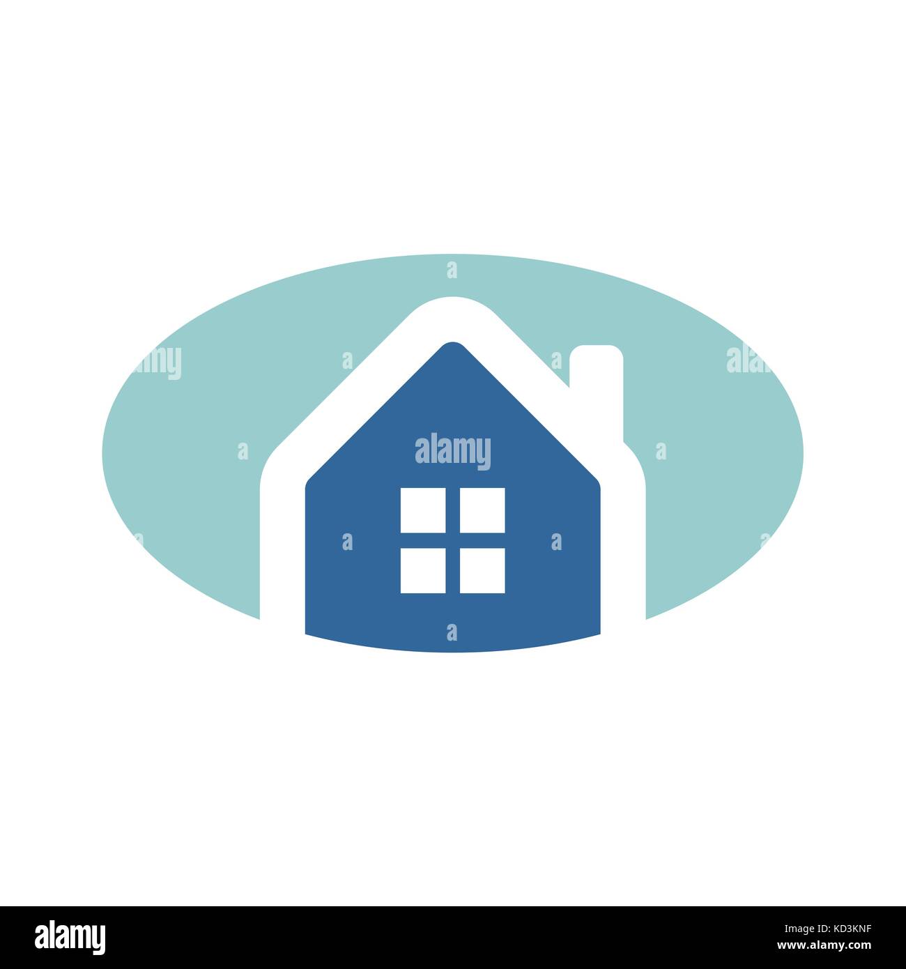 Property Symbol Simple Oval Blue Home Logo Stock Vector Image & Art - Alamy