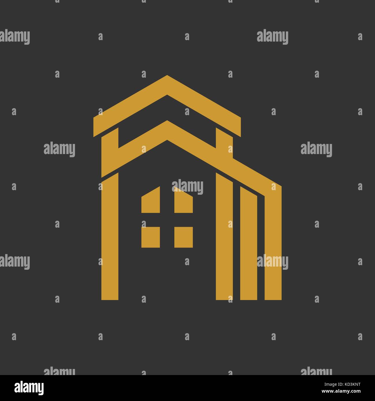 Property Symbol Luxury Real Estate Gold Stock Vector Image & Art - Alamy