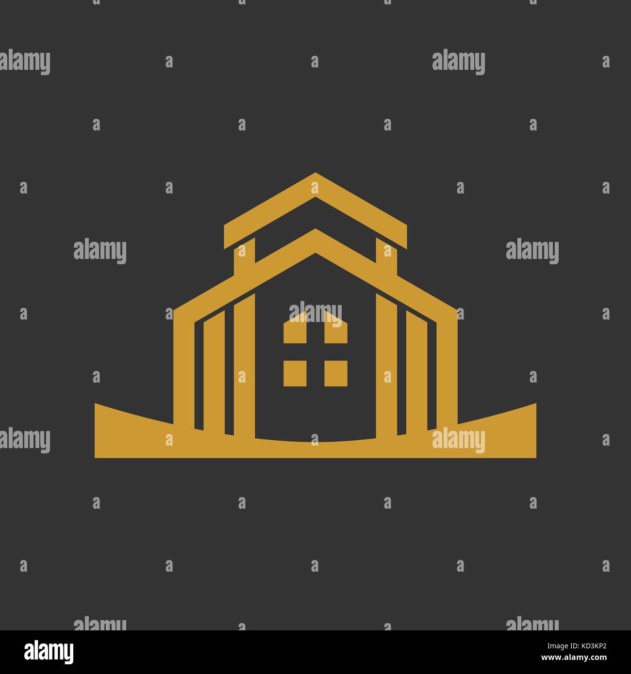 Property Symbol Luxury Residence Gold Logo Stock Vector Image & Art - Alamy