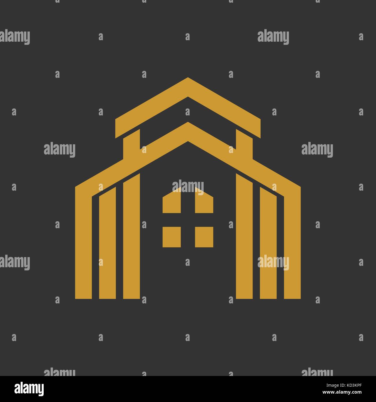 Property Symbol Real Estate Gold Logo Stock Vector Image & Art - Alamy