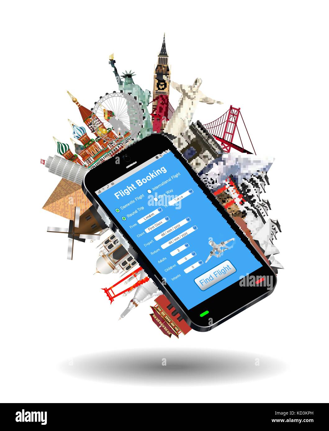 Online booking vector vectors Cut Out Stock Images & Pictures - Alamy