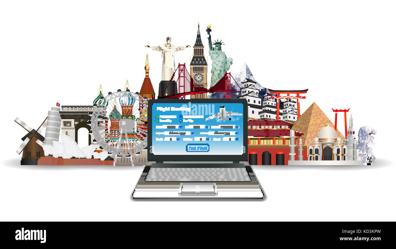 Online booking vector vectors Cut Out Stock Images & Pictures - Alamy