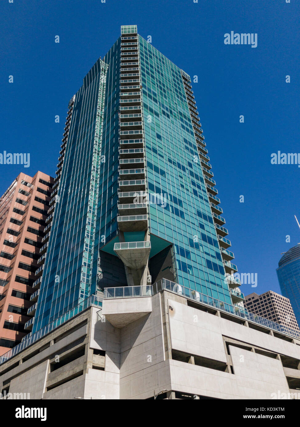 Morning view of a tall office building at downtown Stock Photo - Alamy
