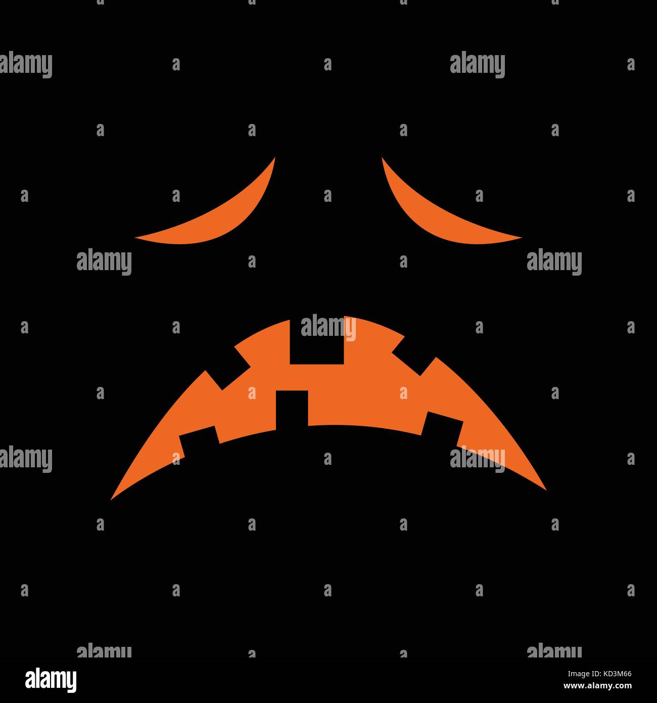 Holiday Halloween Orange Sad Face Stock Vector Image & Art - Alamy
