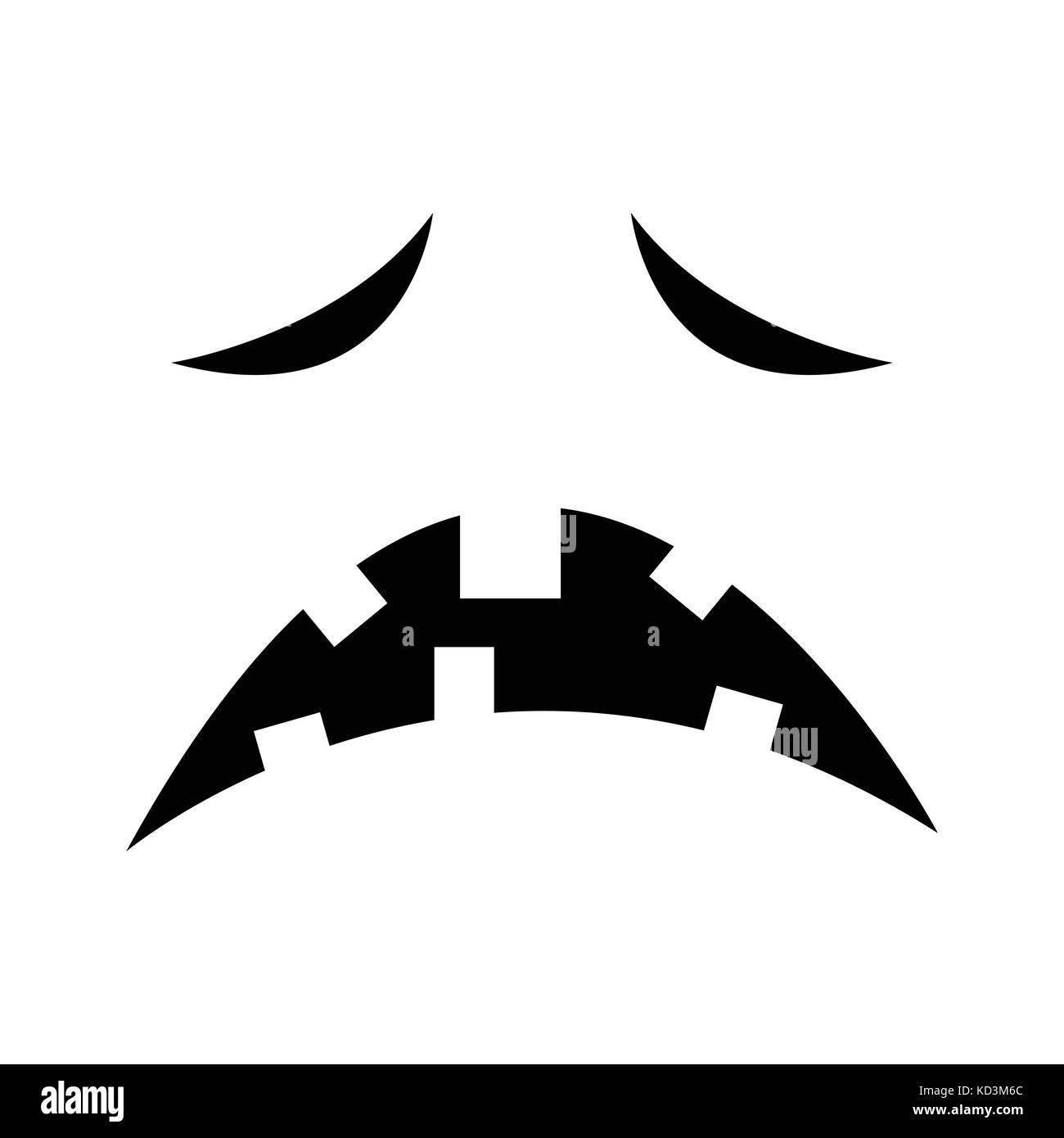 Holiday Halloween Sad Ghost Face Stock Vector Image & Art - Alamy