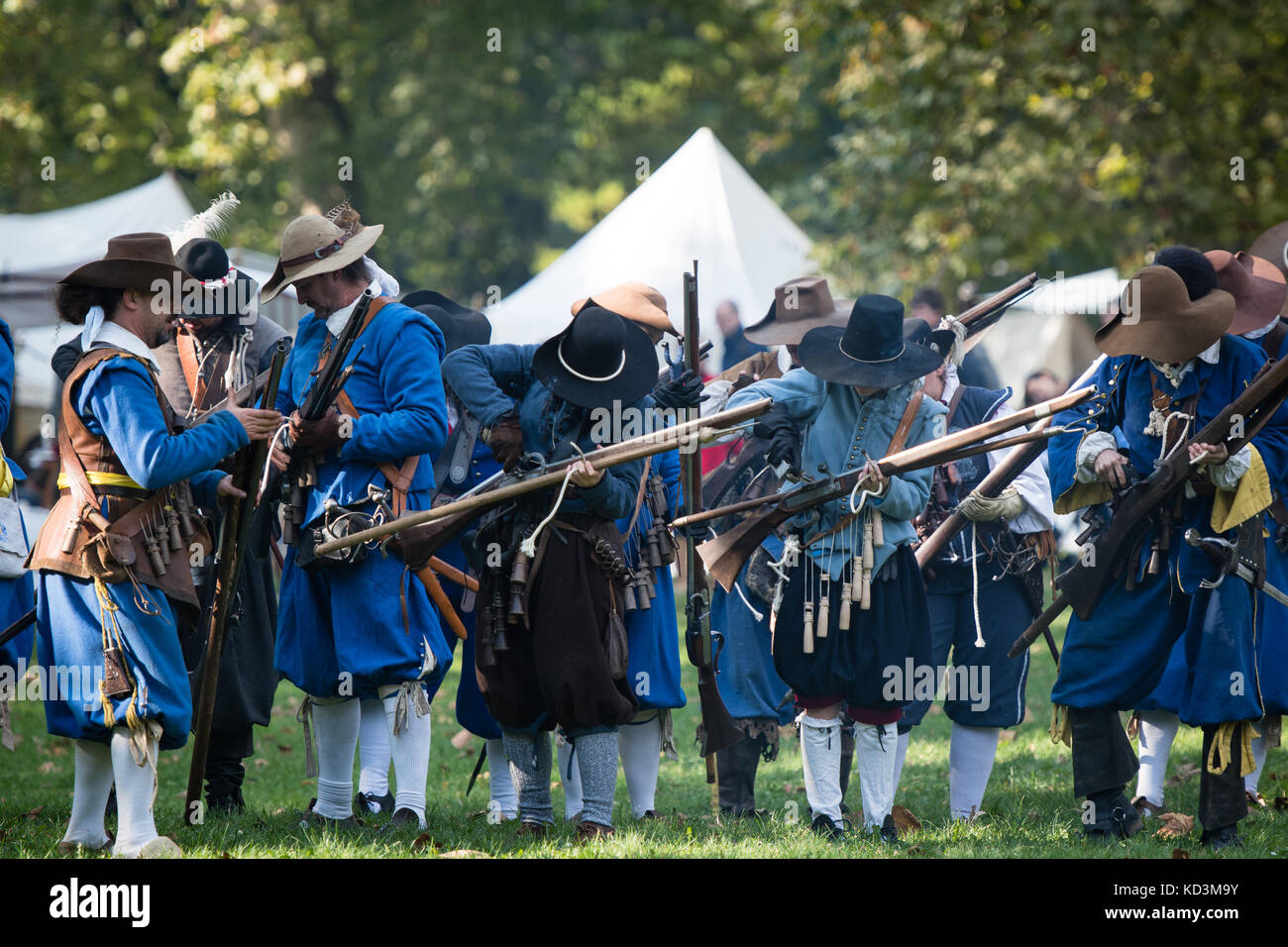 BRATISLAVA, SLOVAKIA - SEP 30: Fight during annual re-enactment of ...