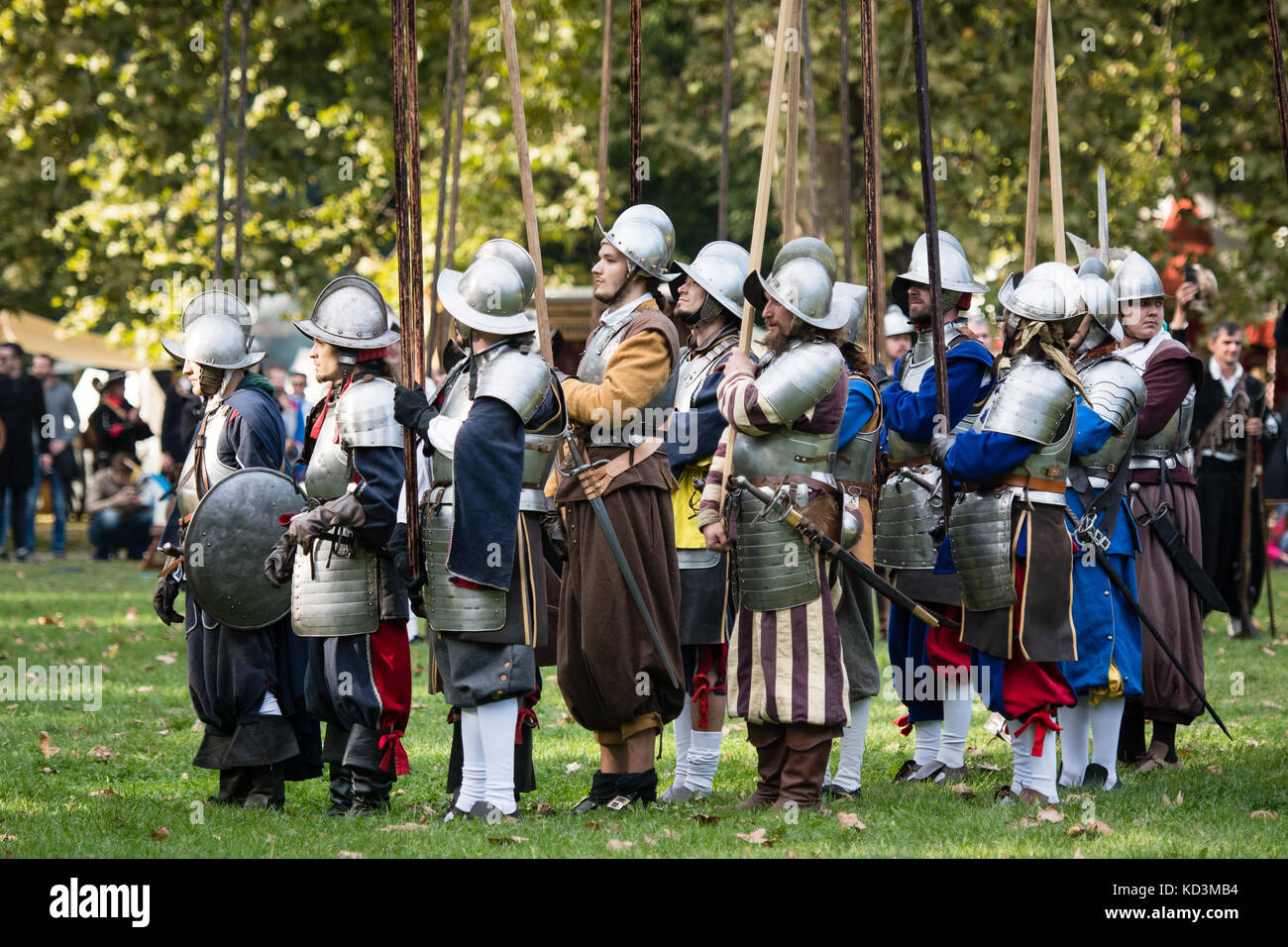 BRATISLAVA, SLOVAKIA - SEP 30: Fight during annual re-enactment of ...