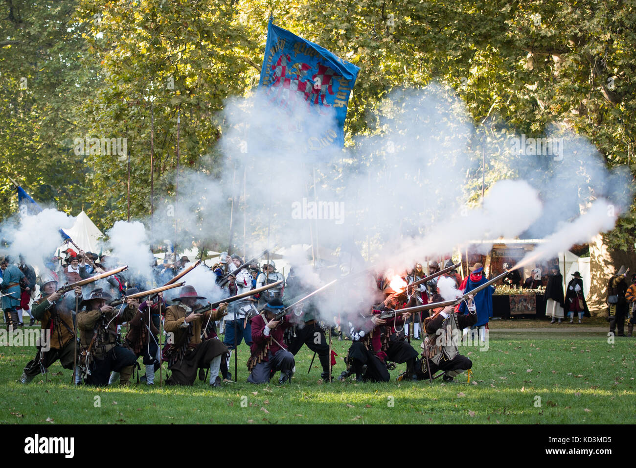 BRATISLAVA, SLOVAKIA - SEP 30: Fight during annual re-enactment of ...