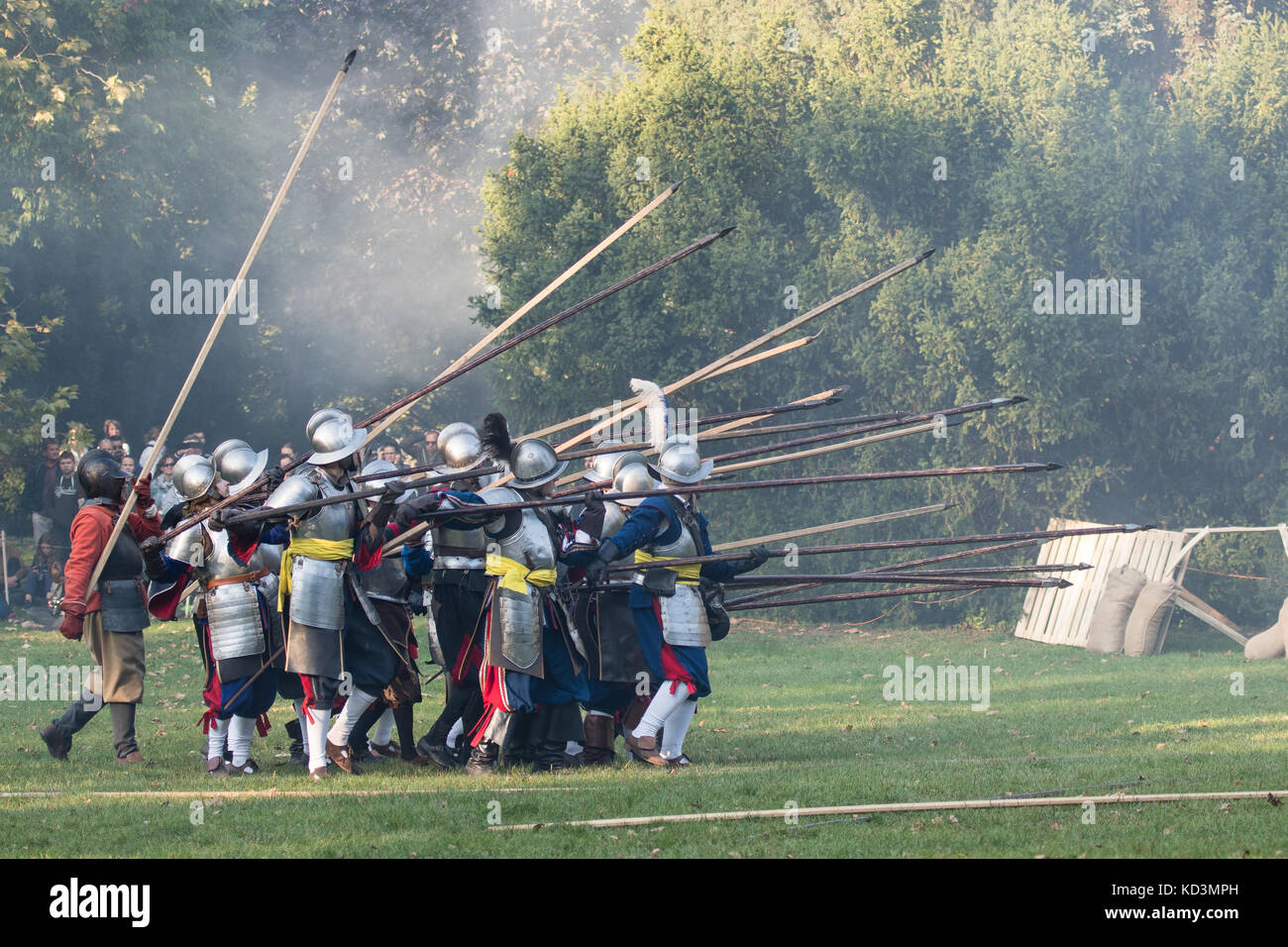 BRATISLAVA, SLOVAKIA - SEP 30: Fight during annual re-enactment of ...