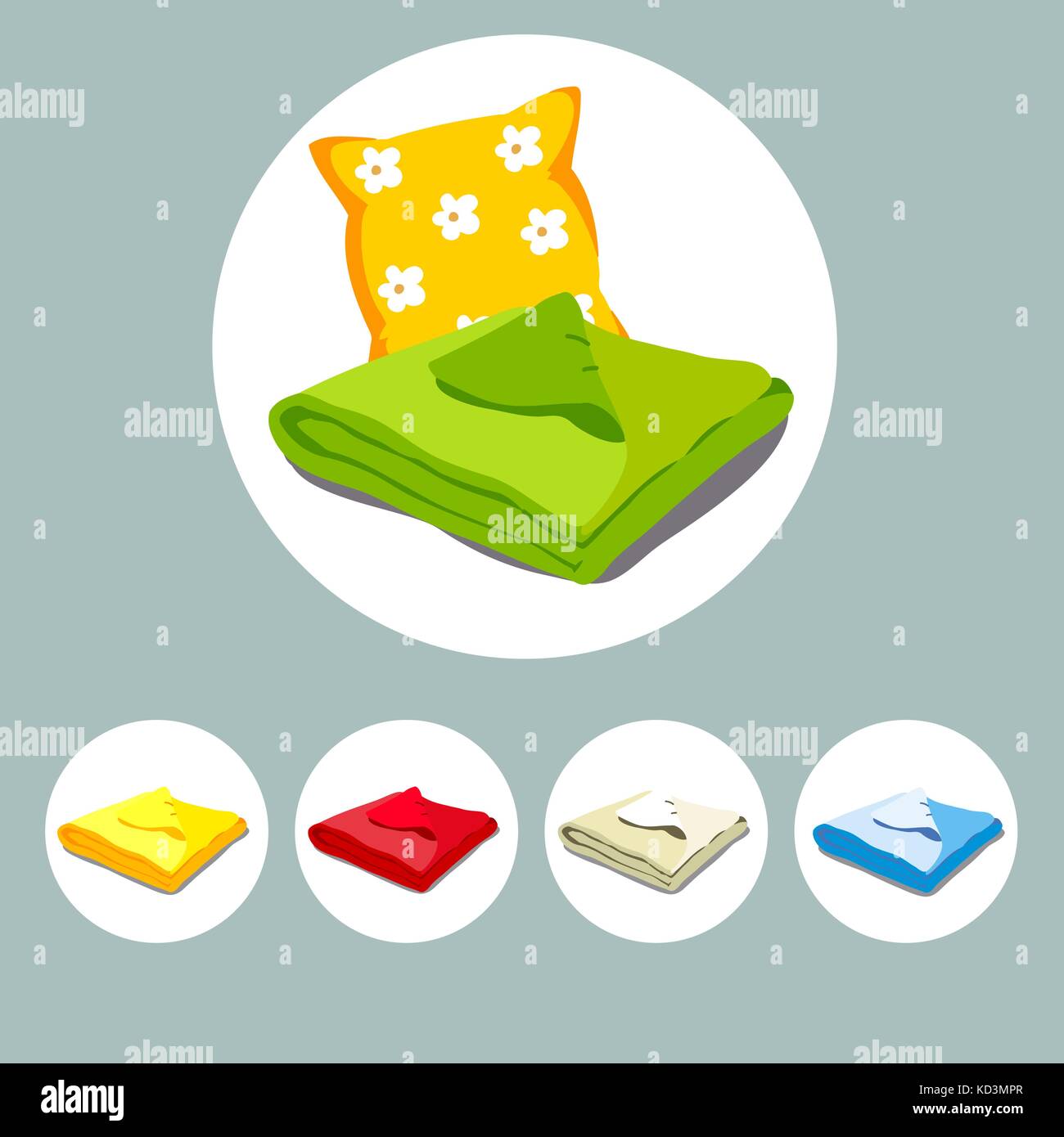 Folded bed linen Stock Vector Images - Alamy