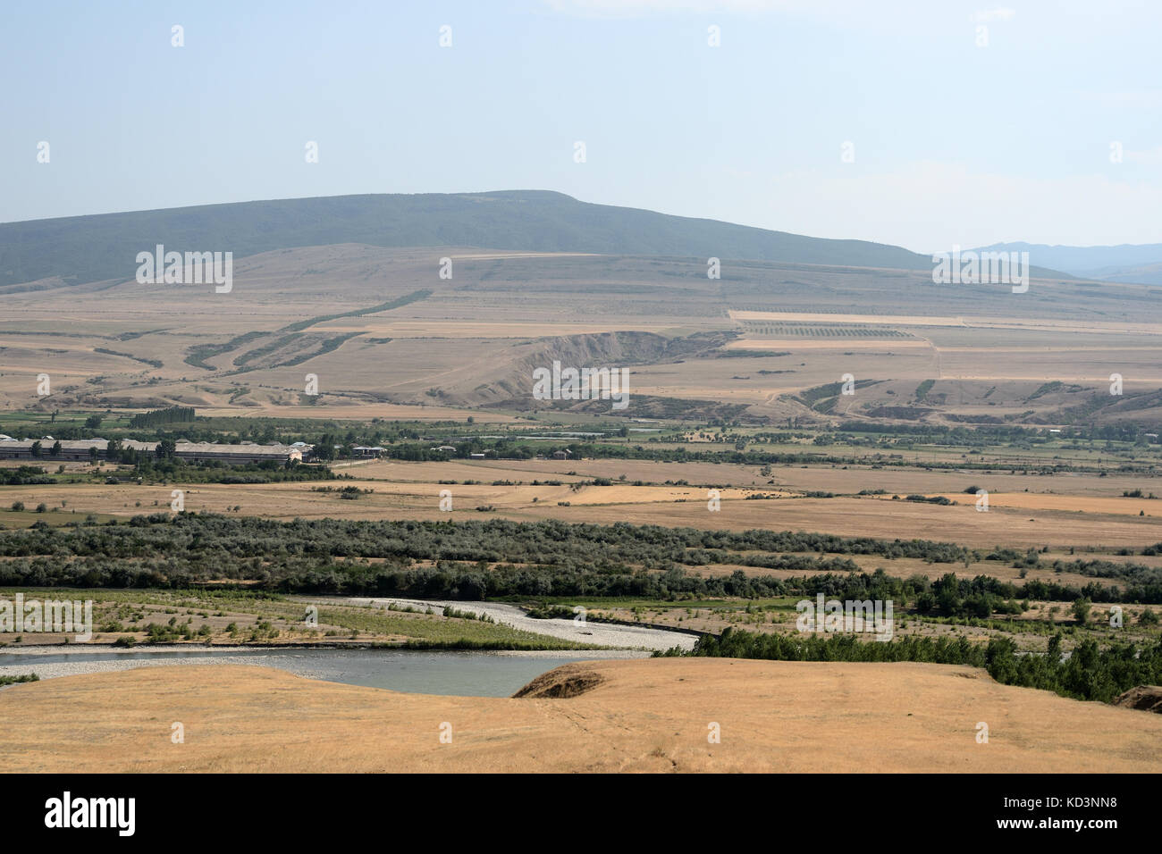 Beautiful Georgian landscape with mountains and river Stock Photo - Alamy