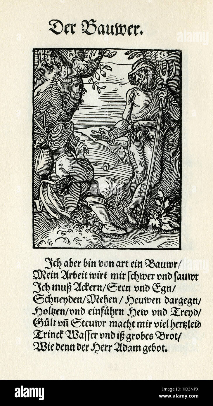 Farmer (der Bauer), from the Book of Trades / Das Standebuch (Panoplia ...