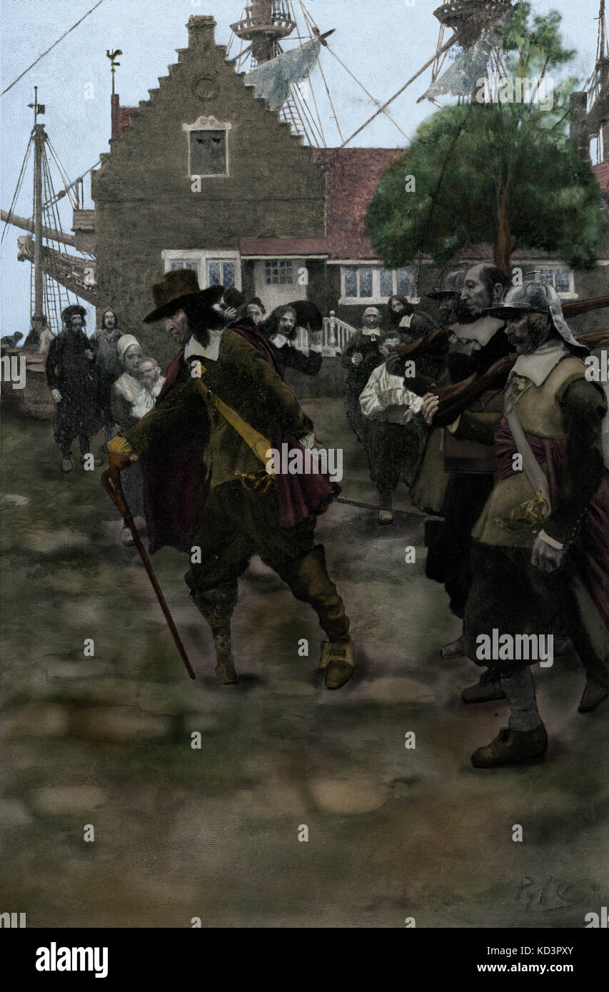 Arrival of Peter Stuyvesant in New Amsterdam (now New York)1647. Last Dutch governor of New York ...