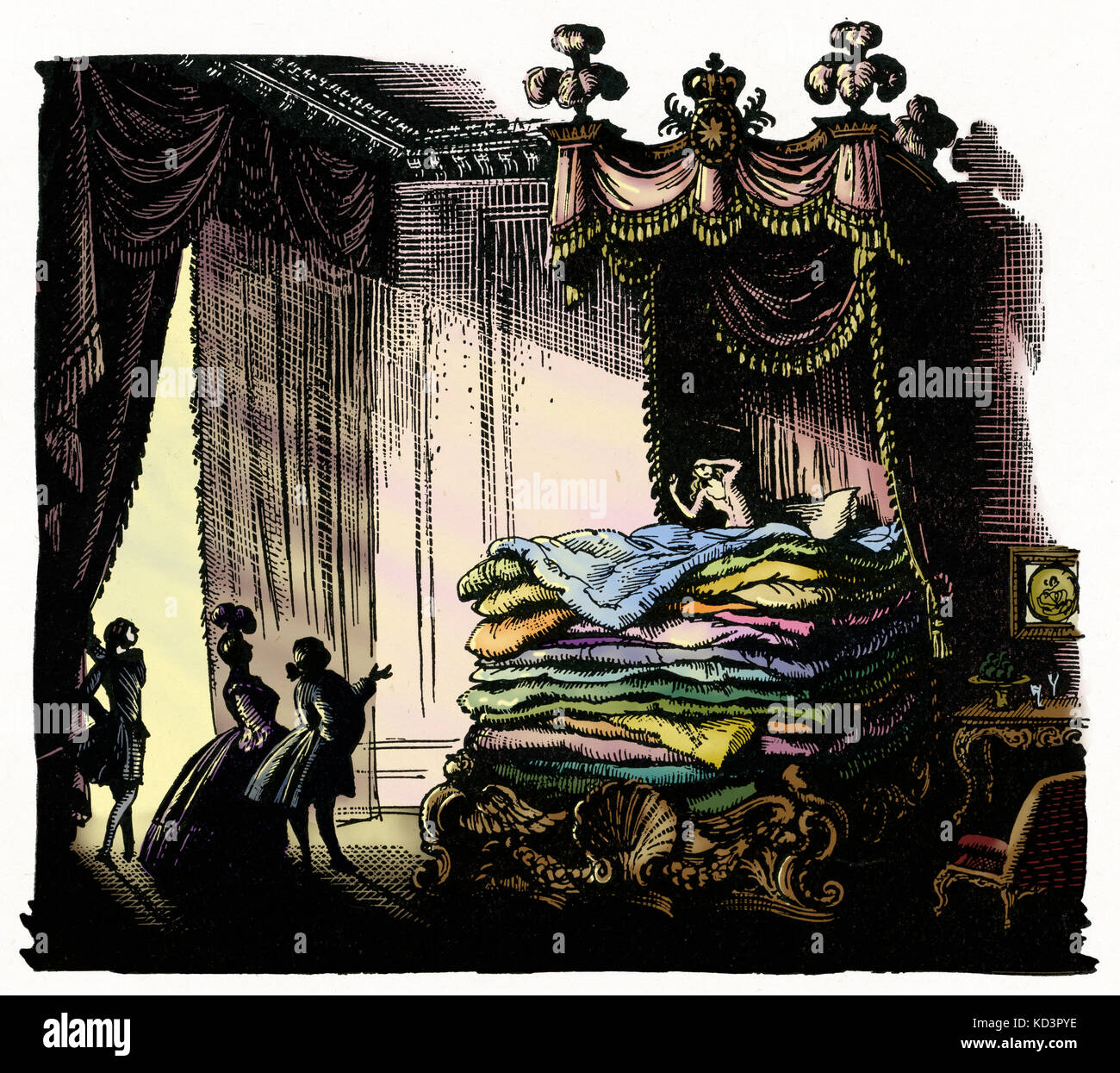 The Princess and the Pea.. Fairy tales and legends by Hans Andersen illustrated by Rex Whistler ...