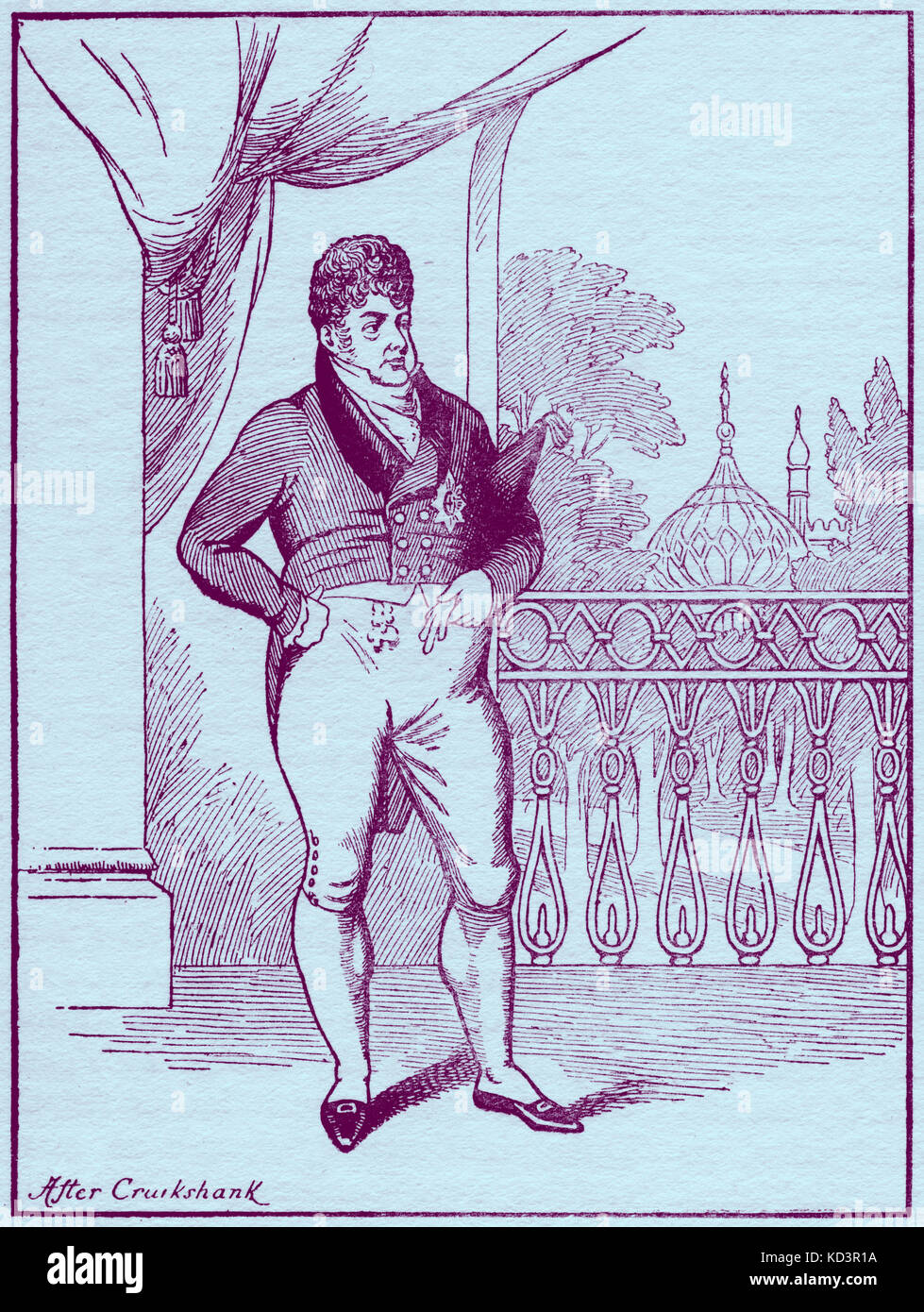 George IV as Prince Regent, Regency period, 19th century Stock Photo ...
