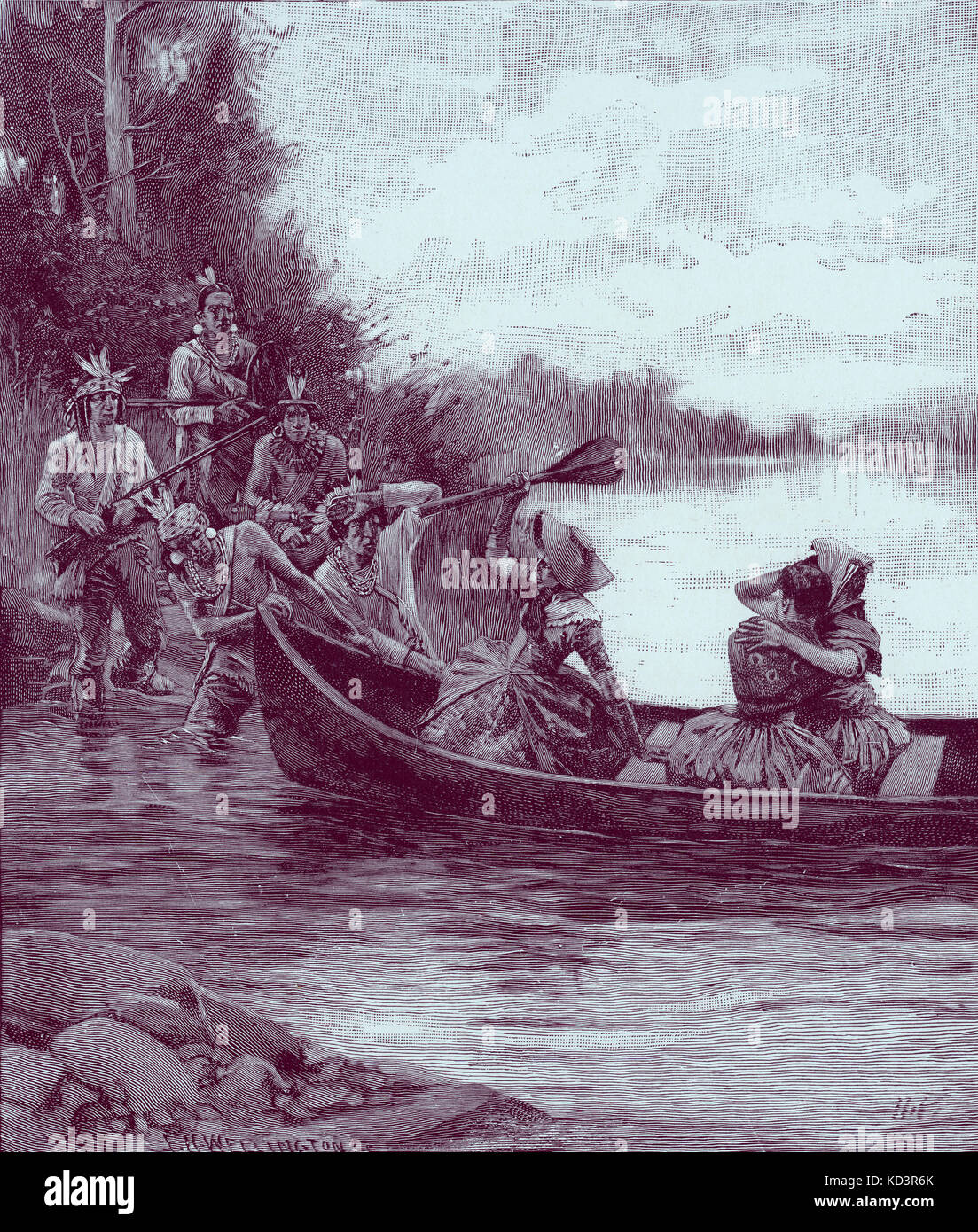 Capture of Jemima Boone and Elizabeth and Frances Calloway by a ...