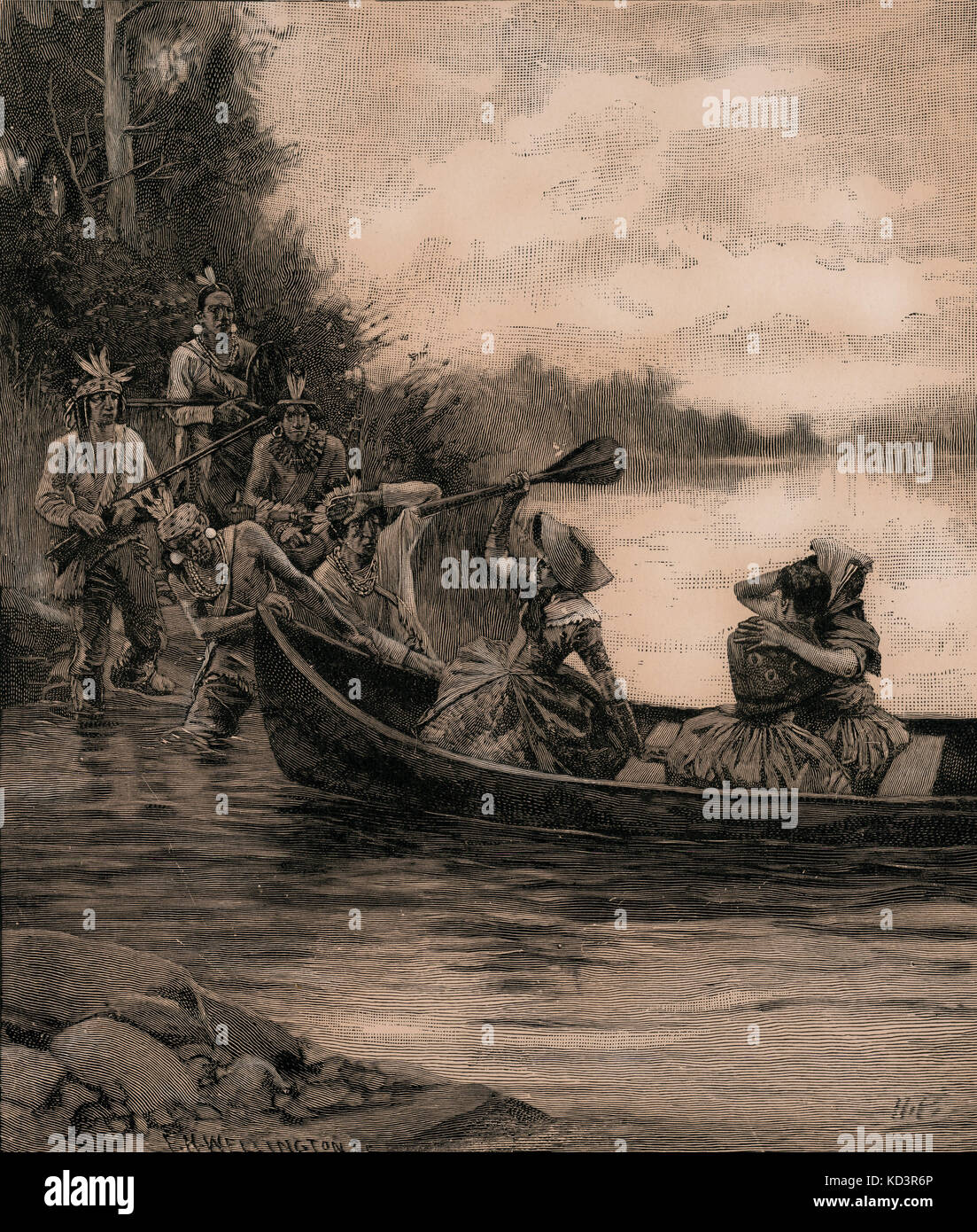 Capture of Jemima Boone and Elizabeth and Frances Calloway by a ...