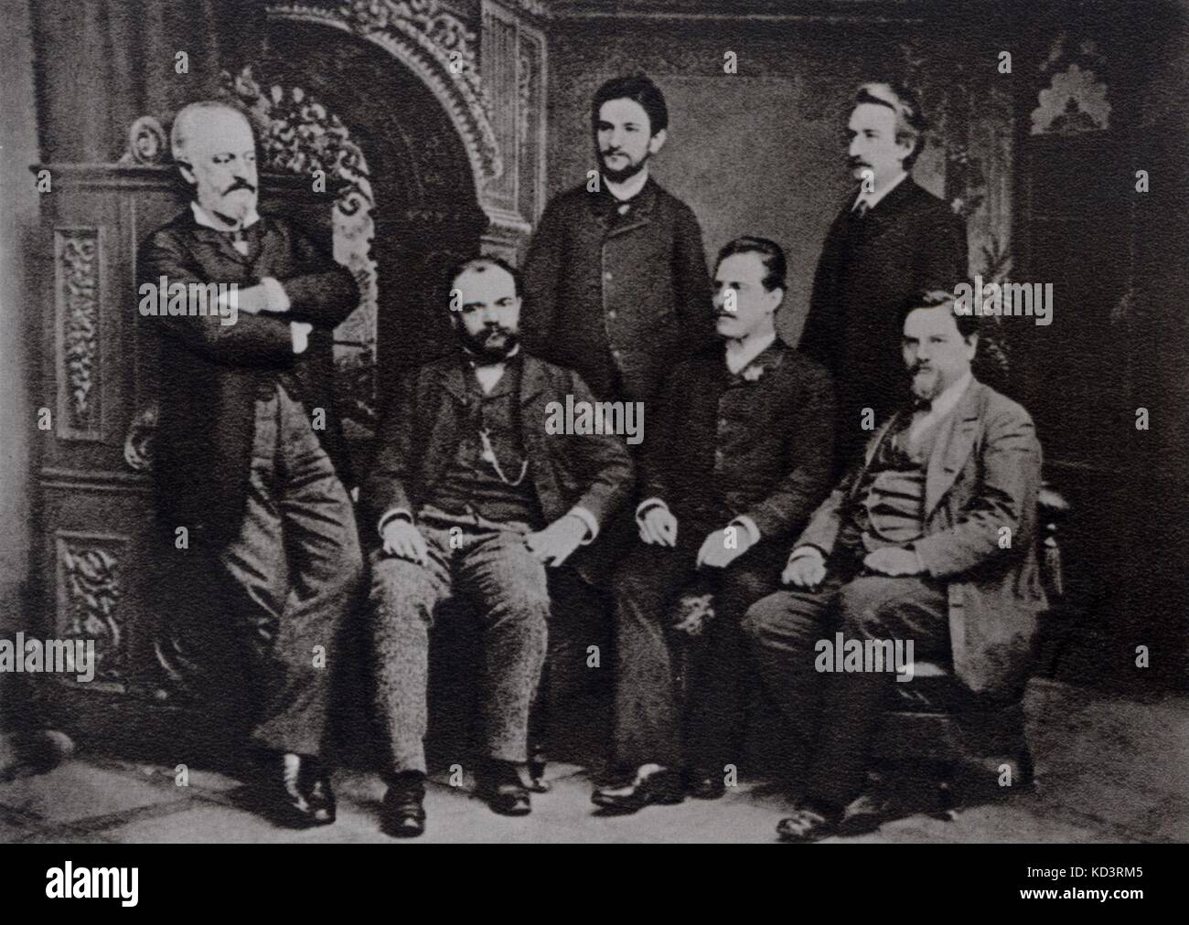 DVORÁK, Anton - 1885 - seated far left. Pictured with (l to r) Karel ...