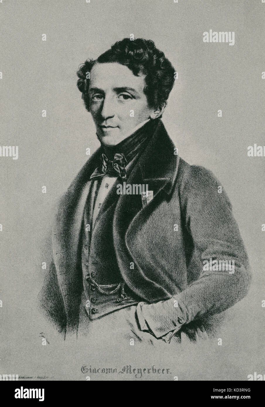 Giacomo Meyerbeer with hand in pocket. Né - Jakob Liebmann Beer. German ...