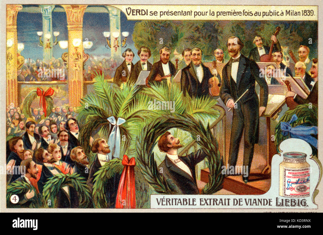 Giuseppe Verdi conducts an orchestra for the first time in public in ...