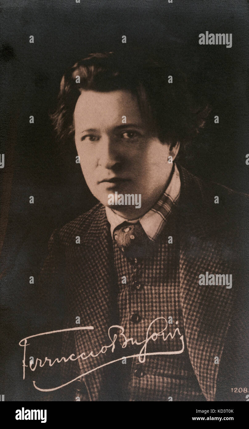 Ferruccio Busoni - signed portrait of the Italian / German pianist and ...