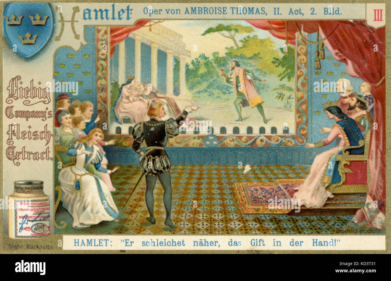 THOMAS, Ambroise - Hamlet - Liebig Advert Act 2. Tableau 2. Hamlet: "He ...