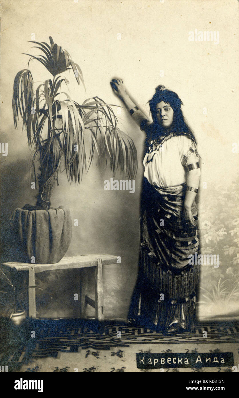 Karveska as Aida in Verdis's opera Russian production. Date not known ...