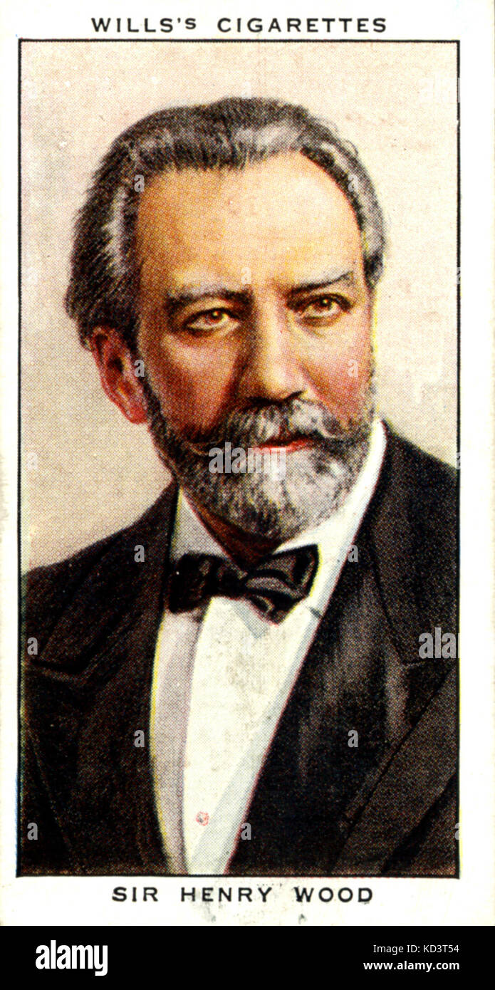 Henry Wood - colour portrait on Wills cigarette card, London. English ...