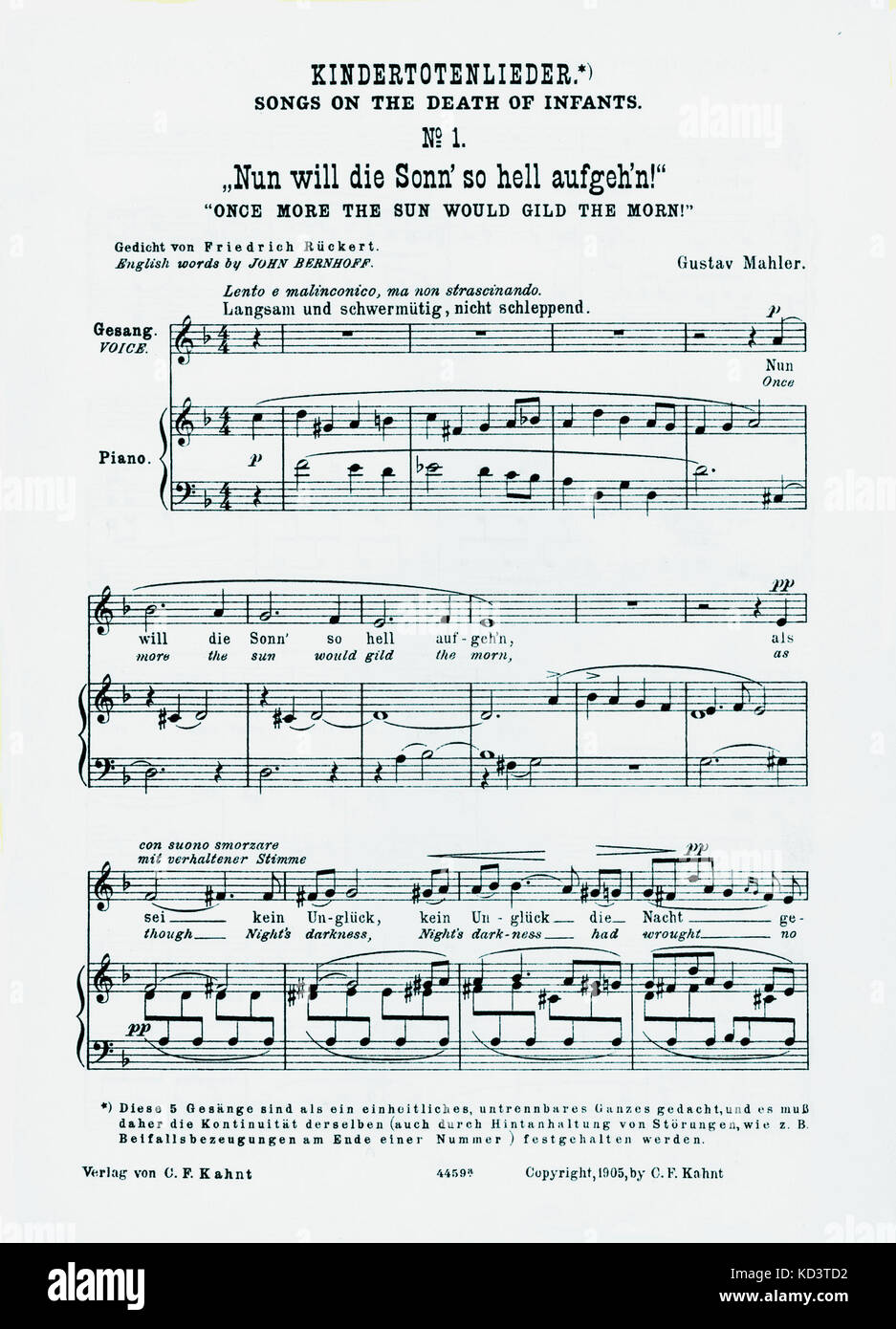 Kindertotenlieder hi-res stock photography and images - Alamy