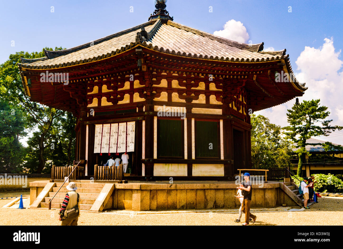Northern Octagonal Hall in Nara, Kyoto, Japan Stock Photo - Alamy