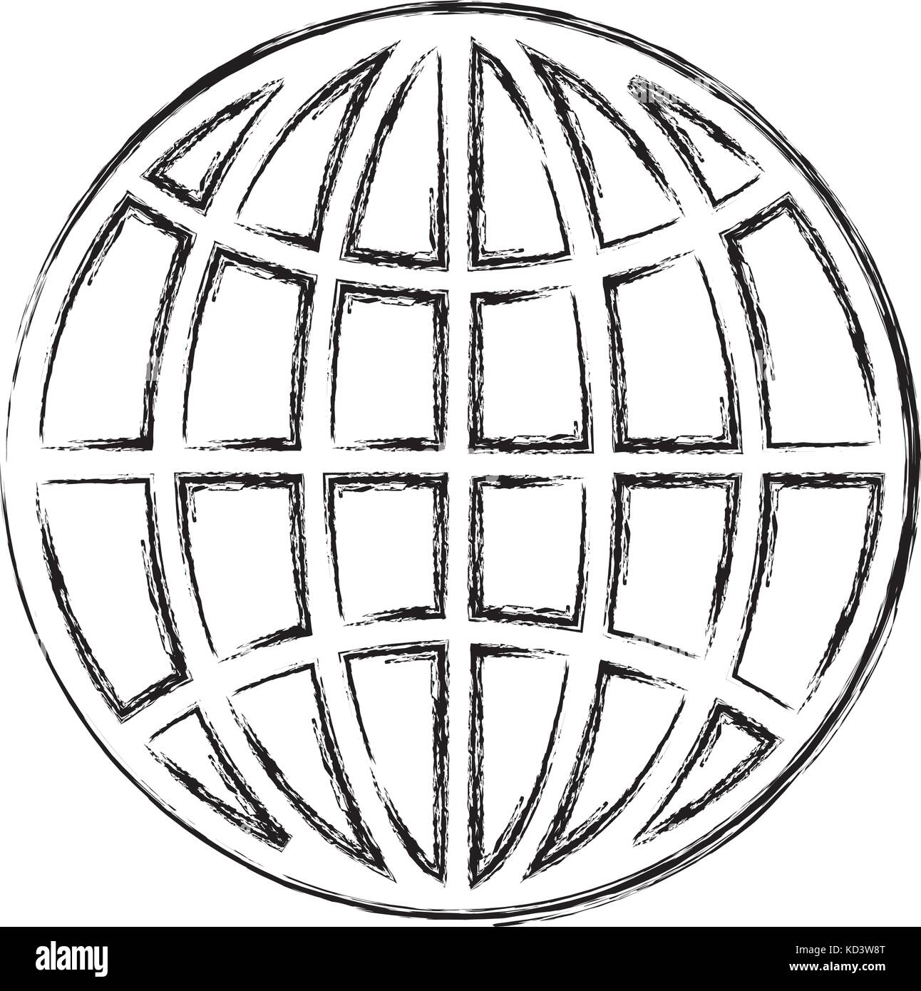 global sphere icon over white background vector illustration Stock ...