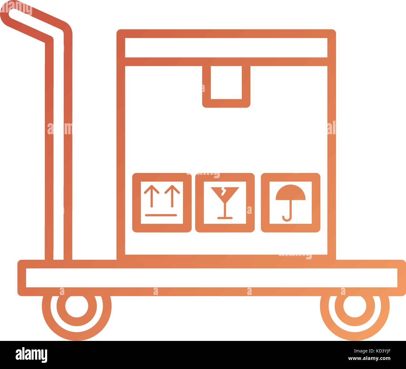 logistic trolley cardboard box transport cargo Stock Vector Image & Art ...
