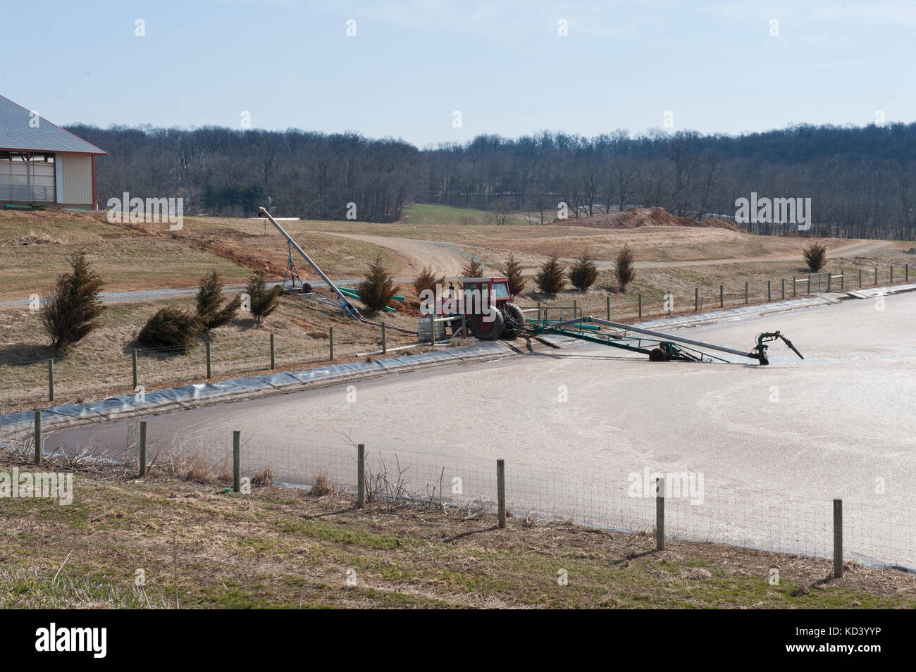LIQUID MANURE STORAGE LAGOON Stock Photo - Alamy